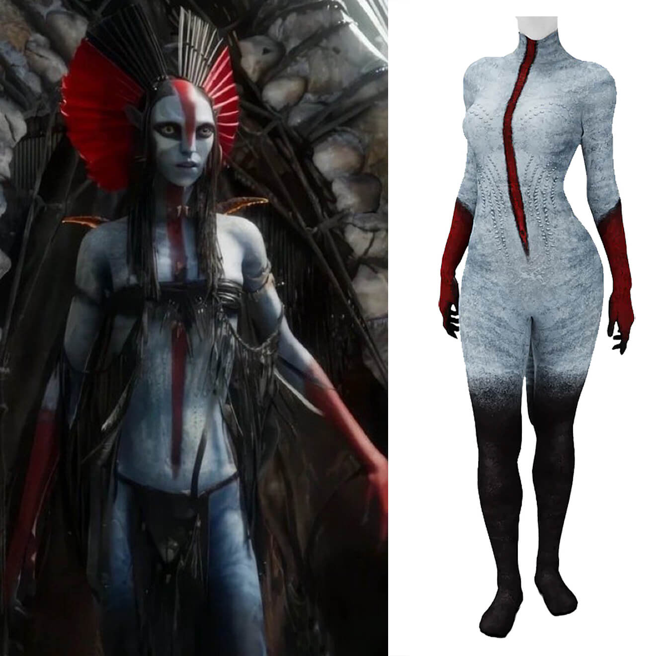 Avatar: Fire and Ash Varang Cosplay Costume Bodysuit Vikidoky – VikiDoky