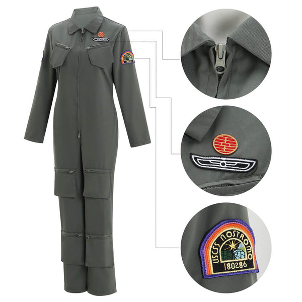 Vikidoky Alien Film Ellen Ripley Flight Suit Cosplay Costume – VikiDoky