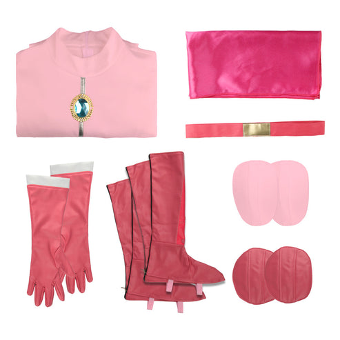 Vikidoky Princess Peach Racing Costume Cosplay for Kids The Super Mario ...
