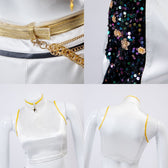 Kpop Demon Hunters Rumi Cosplay Costume Golden Stage Outfits Vikidoky – VikiDoky