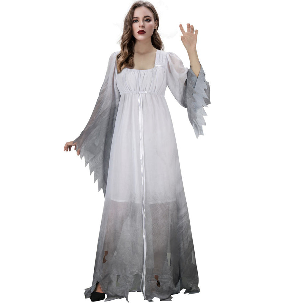 Vikidoky Women's Gossamer Ghost Costume Victorian Dress Halloween Cosplay – VikiDoky