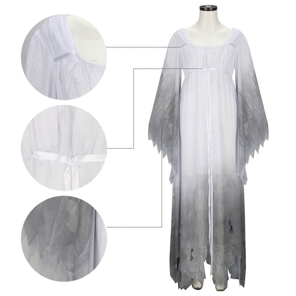 Vikidoky Women's Gossamer Ghost Costume Victorian Dress Halloween Cosplay – VikiDoky